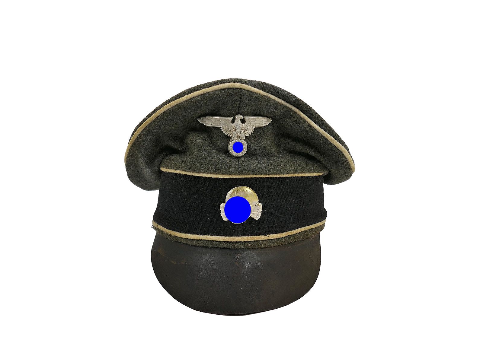 Waffen SS Schirmmütze Infanterie Crusher Cap Alte Art Gr.57/58 ...