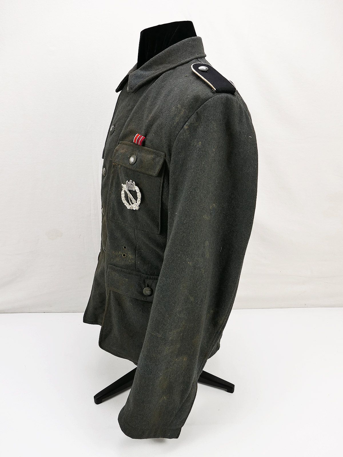 Waffen SS M43 Feldbluse 2-Loch Uniform Italienische Wolle effektiert ...