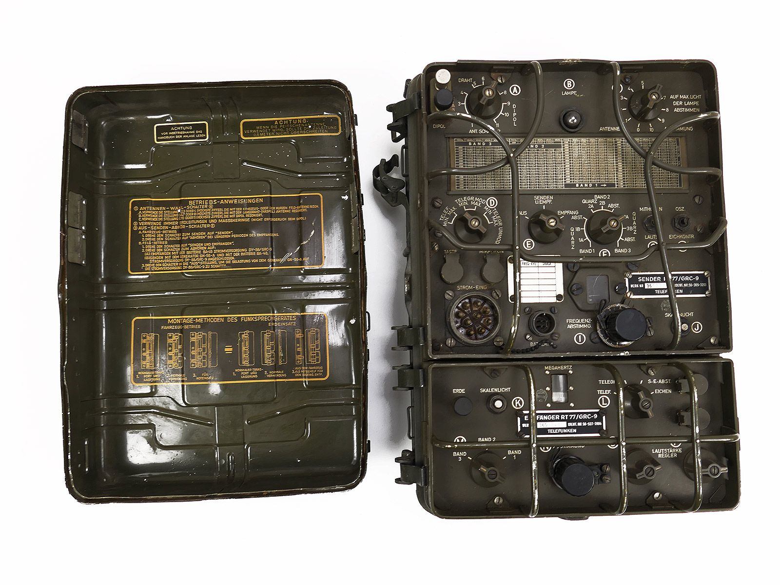 #B/ US ARMY / Telefunken RECEIVER TRANSMITTER RT-77 / GRC-9 Radio Sender Empfänger Funkgerät ...