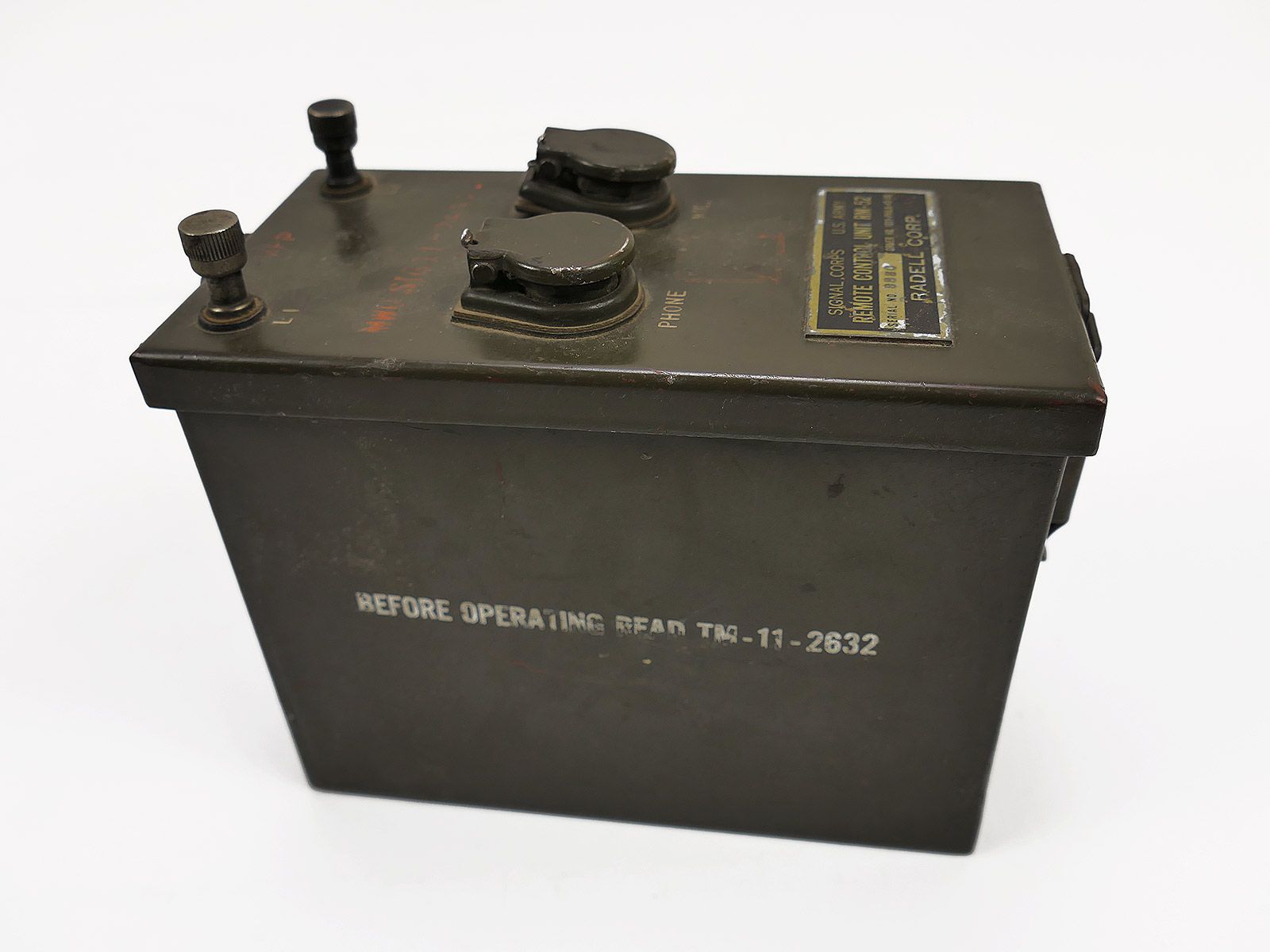 US Signal Corps Radio / Field Phone Remote Control Unit RM-52 WW2 Korea ...