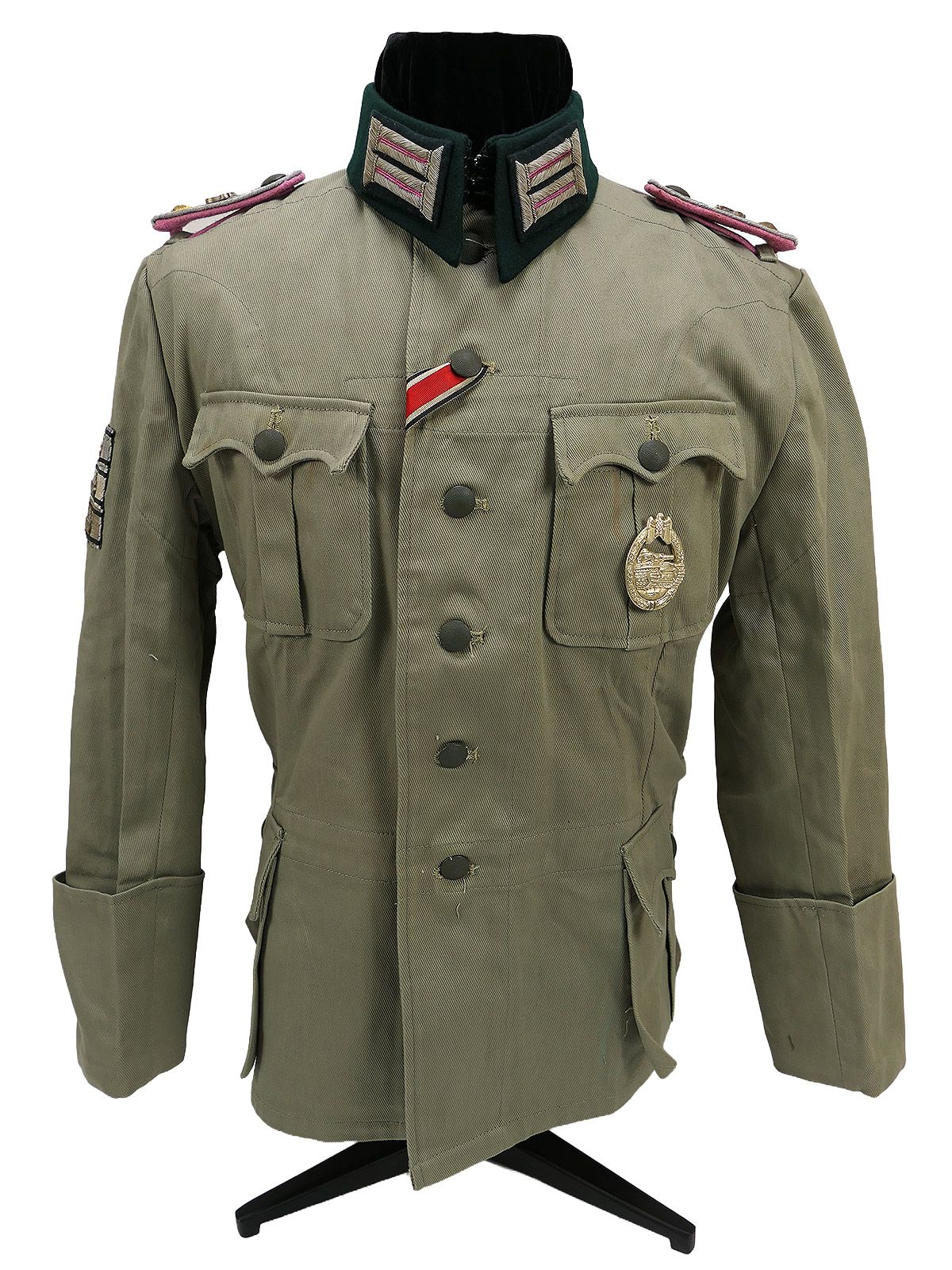 Wehrmacht M41 Offiziers Sommer Feldbluse Uniform Oberleutnant Panzerzug ...