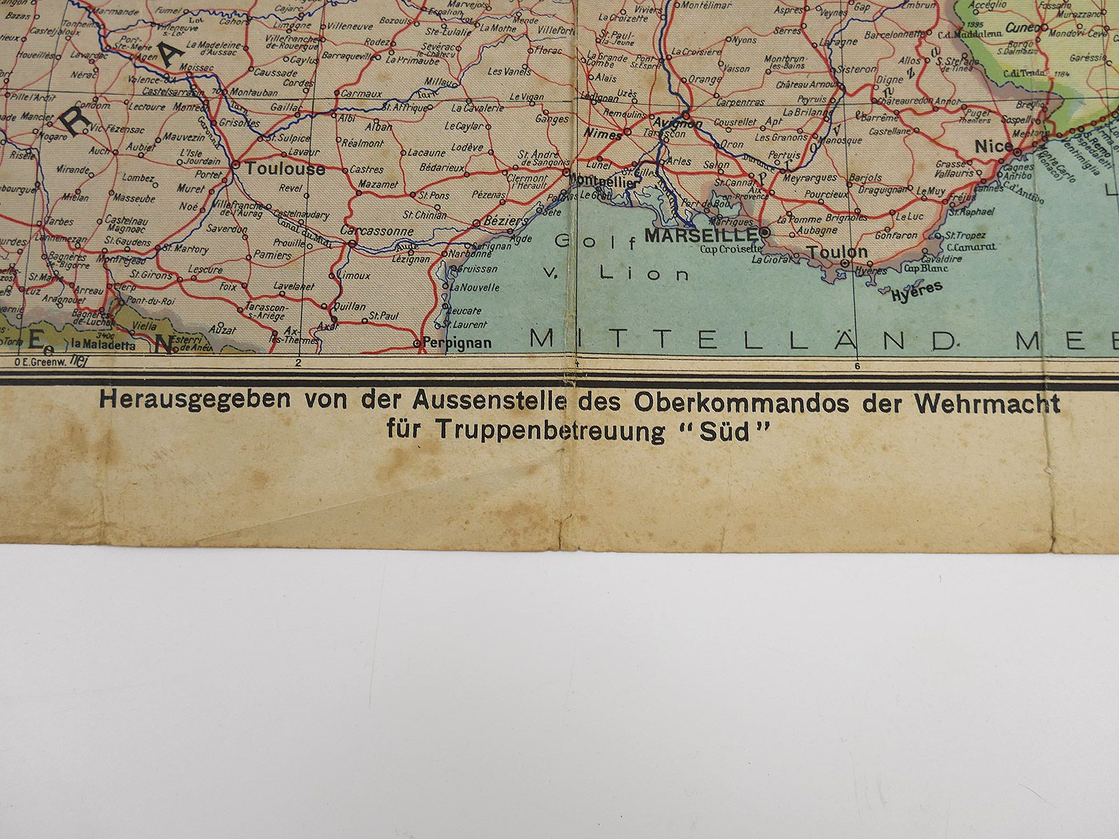 Original Kriegskarte DIE WESTFRONT Falt Karte OKW 78x59cm | Lomax Militaria
