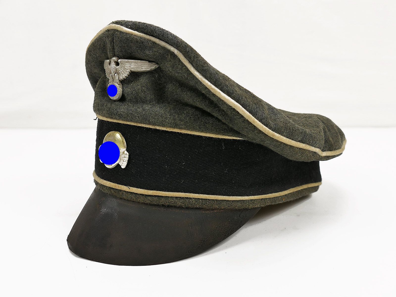 Waffen SS Schirmmütze Infanterie Crusher Cap Alte Art Gr.57/58 ...