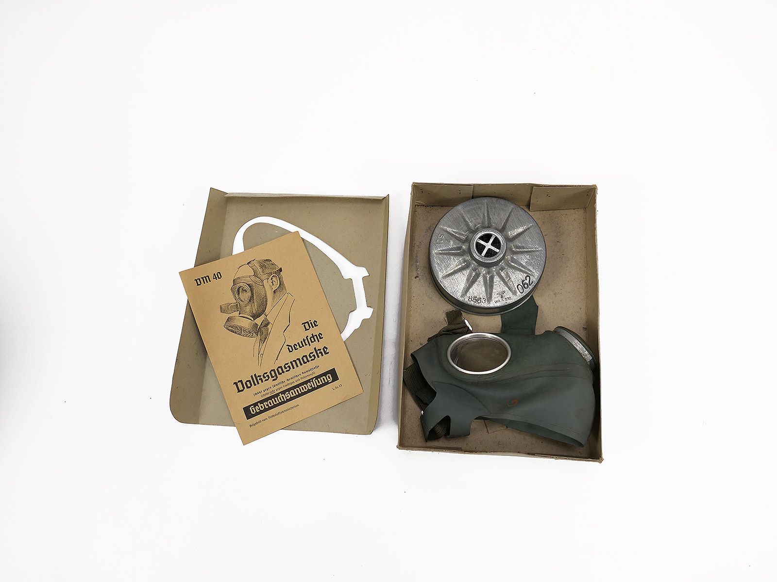 Gasmaske Luftschutz (M) Volksgasmaske VM-40 Schutzmaske mit ...