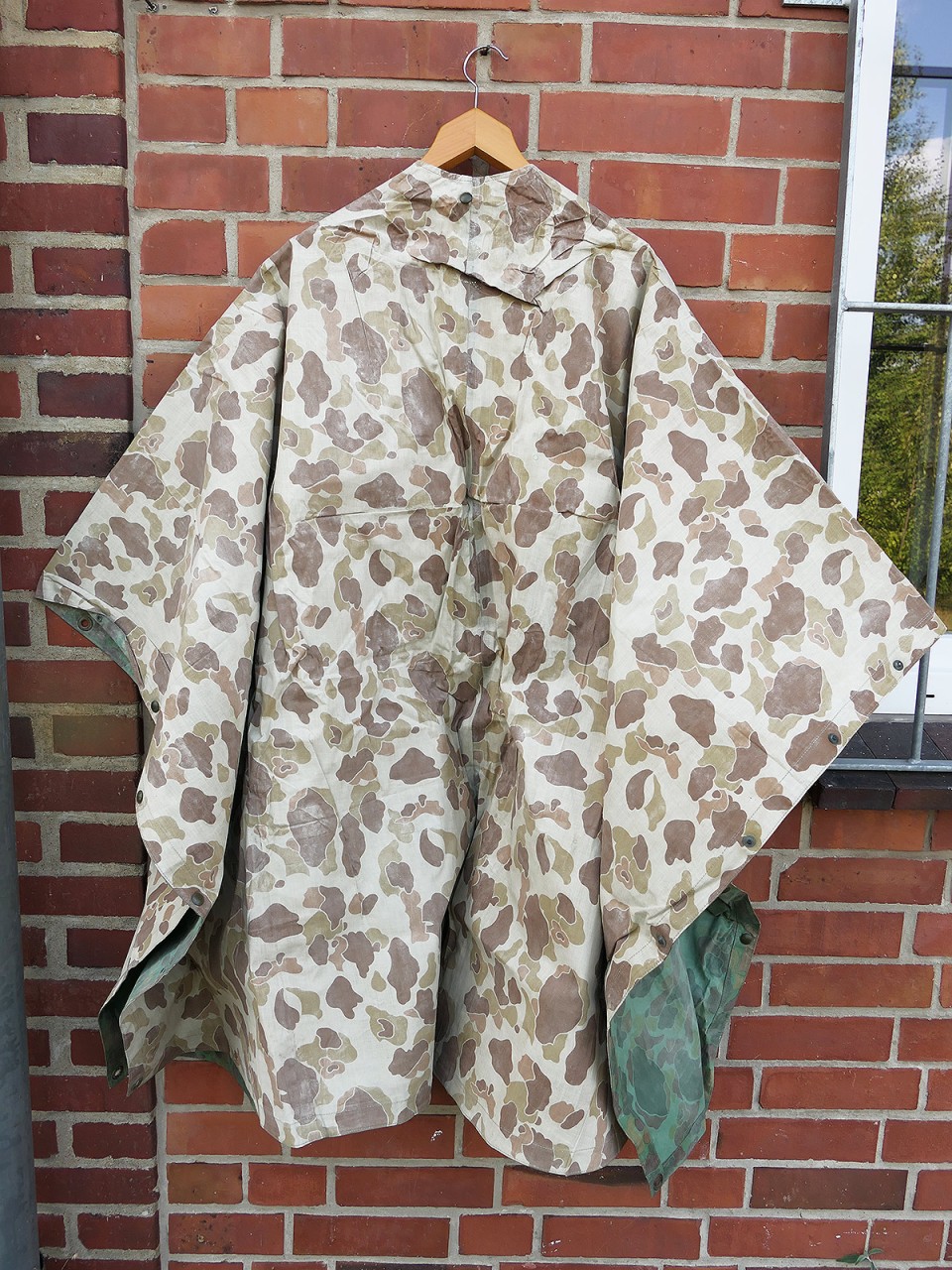 #4 USMC MARINES WW2 Pacific Poncho camouflage Rubber 1944 Duck hunter ...