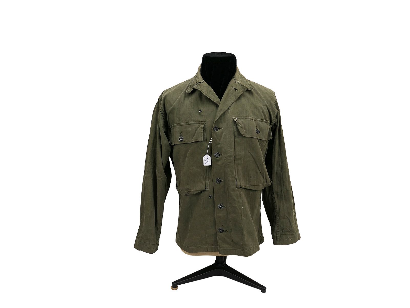 #B/ Einzelstück Original US ARMY WW2 HBT Herringbone Twill Jacket Small ...