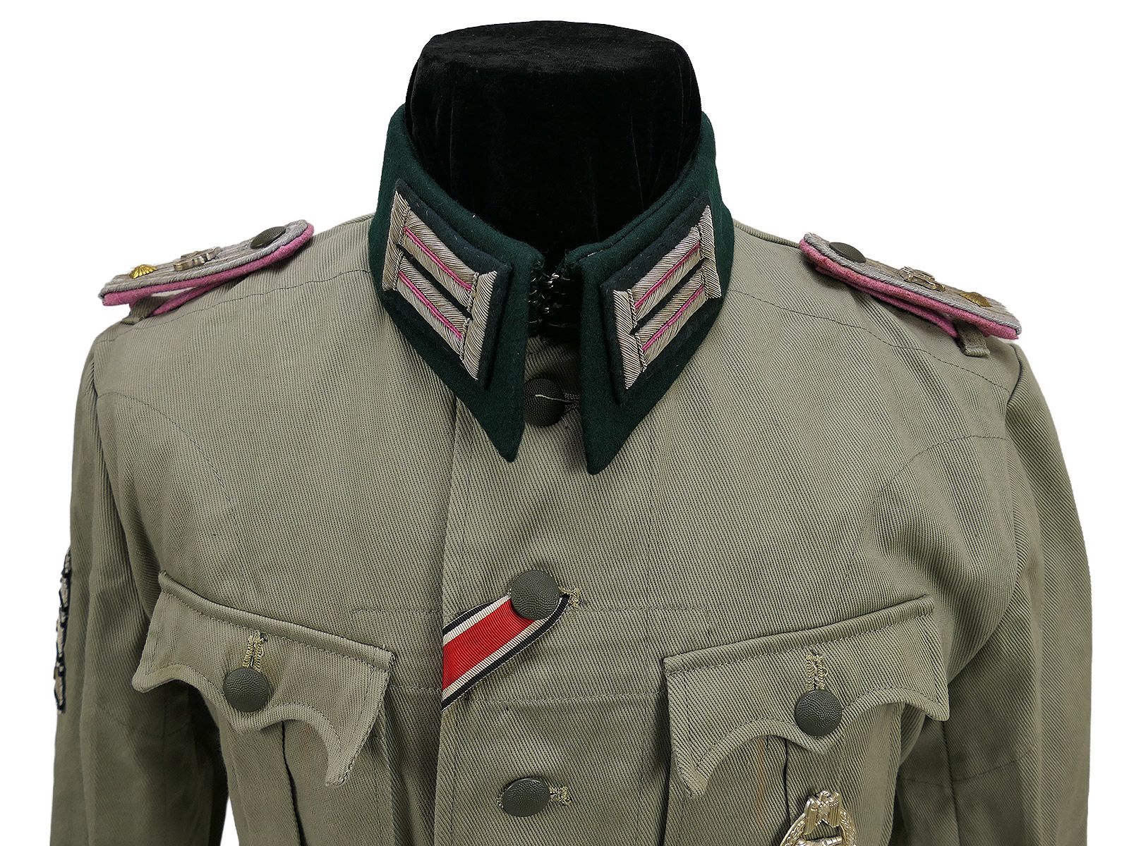 Wehrmacht M41 Offiziers Sommer Feldbluse Uniform Oberleutnant Panzerzug ...