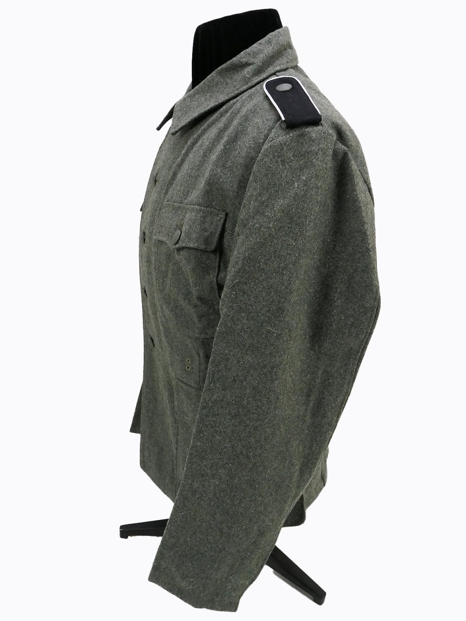 Waffen SS M42 Feldbluse (2-Loch) Uniform *Geschwungene Taschenpatte ...