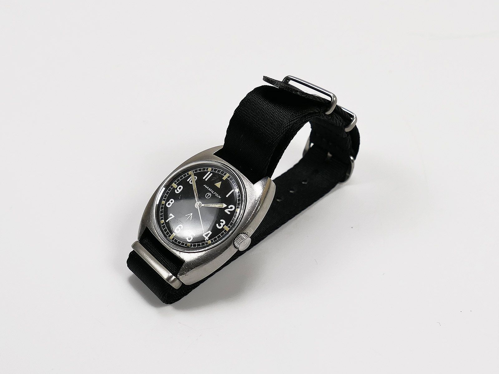 #3# Vintage Wrist Watch GB British Army Issue DIRTY DOZEN Hamilton W10 ...