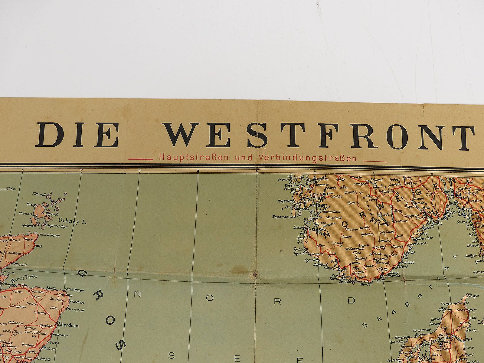 Original Kriegskarte DIE WESTFRONT Falt Karte OKW 78x59cm | Lomax Militaria