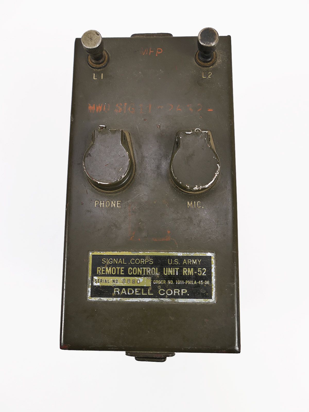 US Signal Corps Radio / Field Phone Remote Control Unit RM-52 WW2 Korea ...